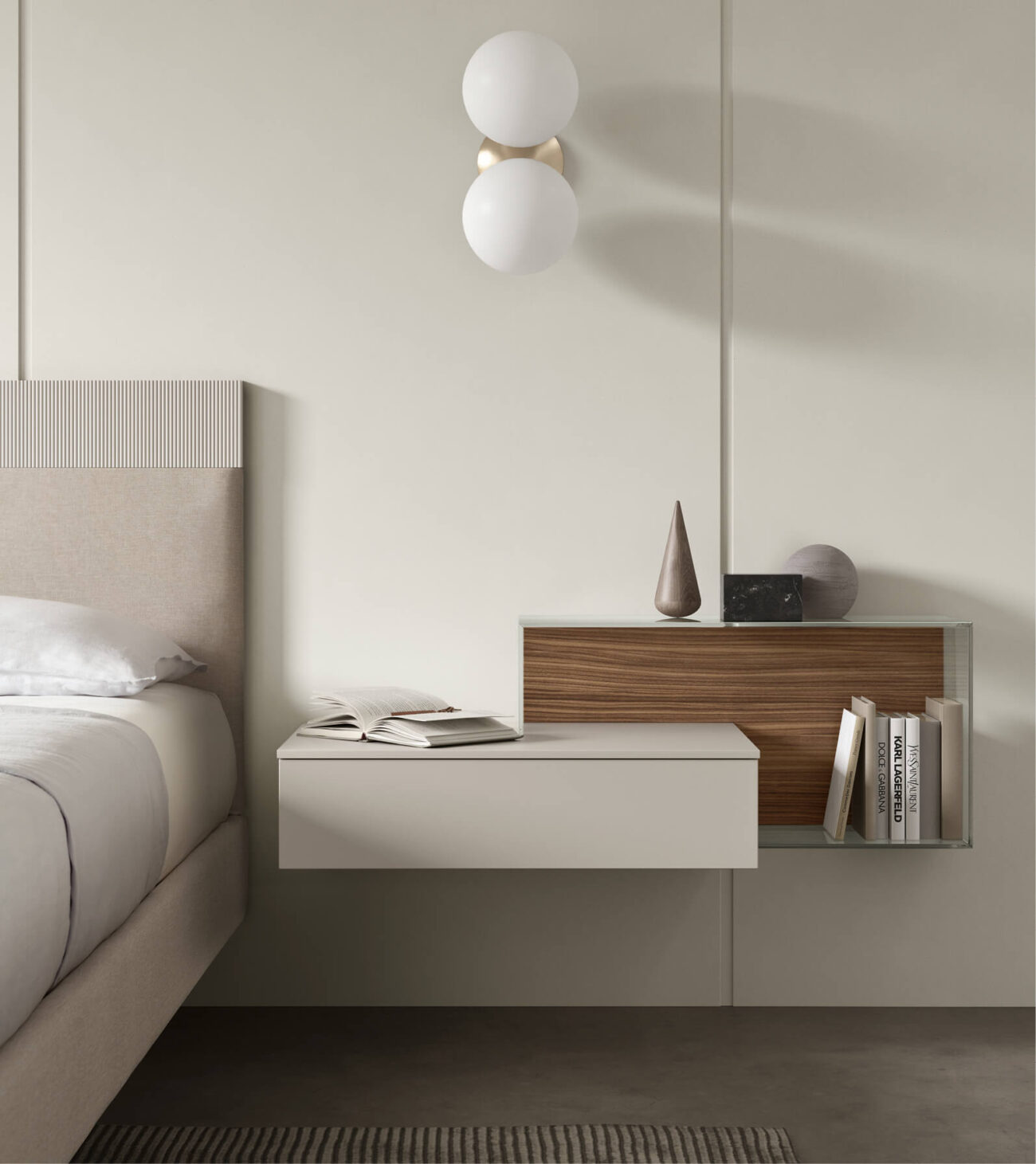 Seta suite: Seta system dressers and bedside tables